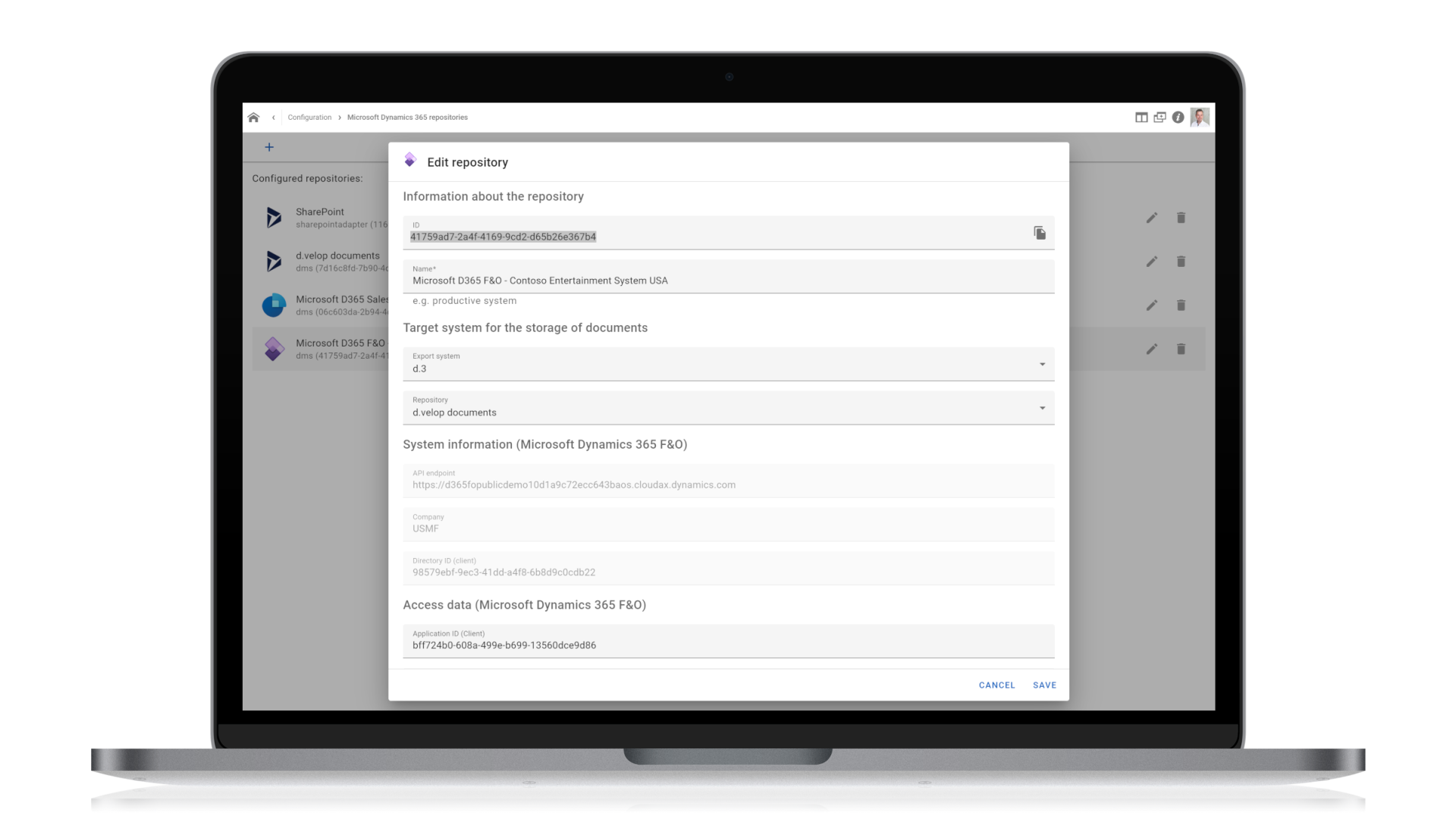 d.velop connect for Microsoft Dynamics 365 | d.velop store